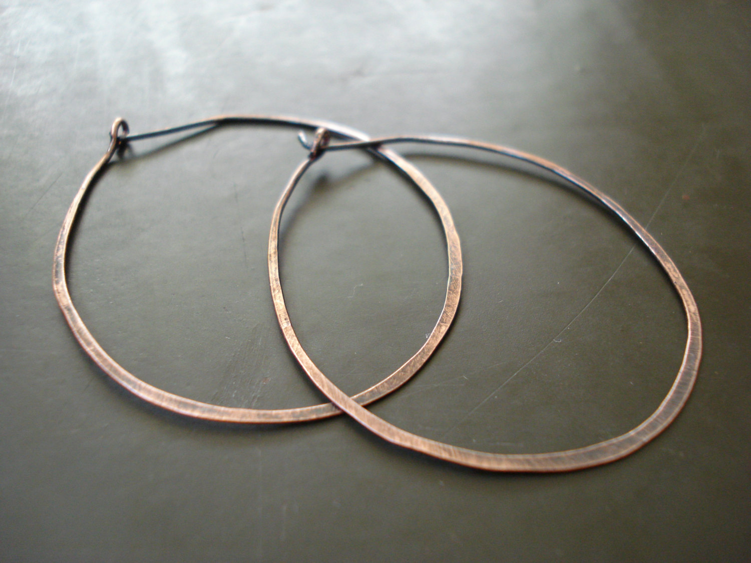 Hoop Earrings Copper Hoop Earrings Copper Hoops Large Hoops