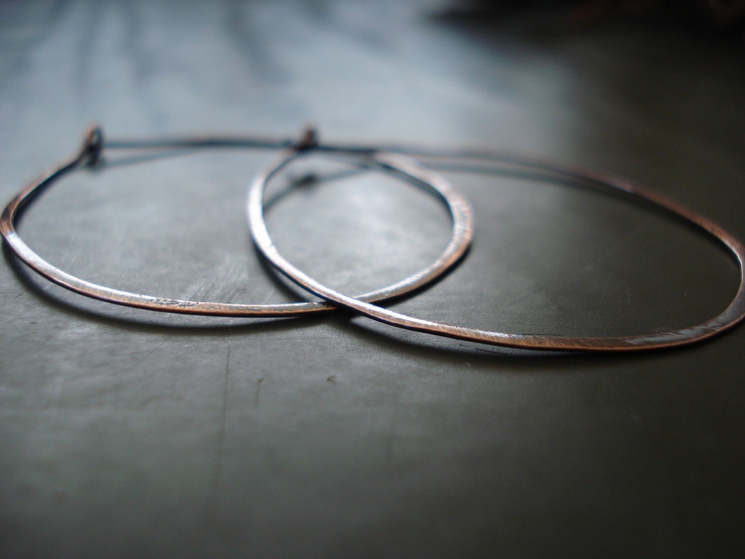 Hoop Earrings, Copper Hoop Earrings, Copper Hoops, Large Hoops ...